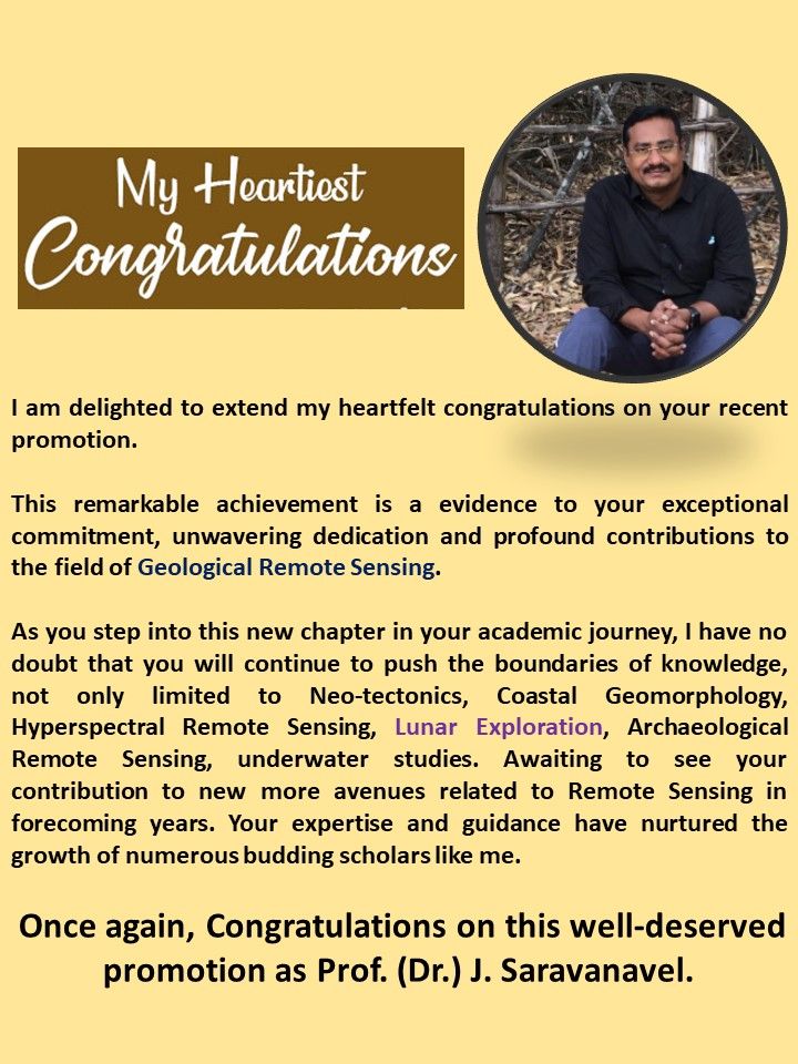 Dr. P. R. Kumaresan posted on LinkedIn Dr. P. R. Kumaresan posted on LinkedIn
