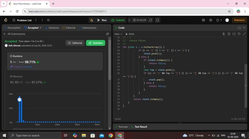 Adil Ahmed on LinkedIn: #100daysofcode #dsa #stacks #validparentheses # ... Adil Ahmed on LinkedIn: #100daysofcode #dsa #stacks #validparentheses # ...