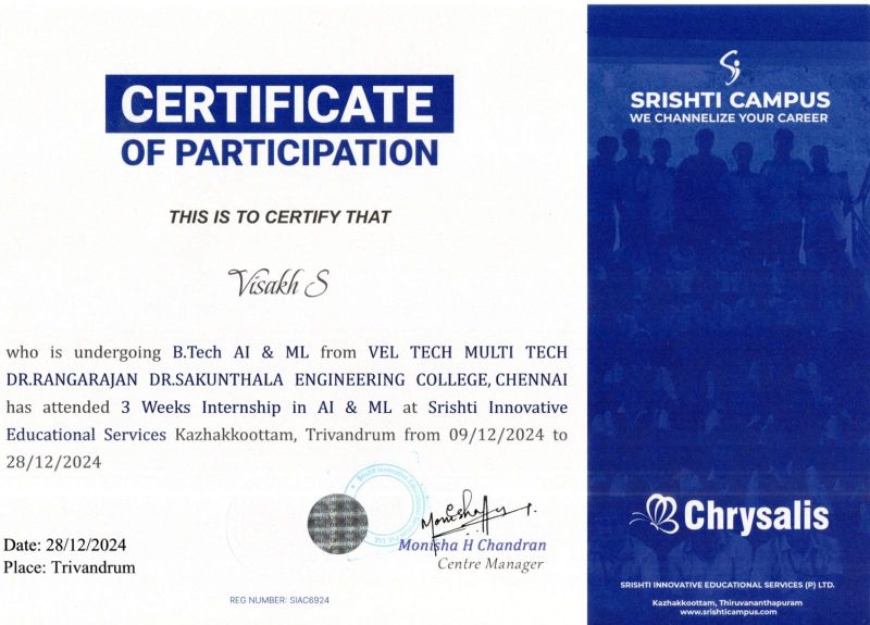 Honoured to receive my Certification for attending 3 weeks Internship ... Honoured to receive my Certification for attending 3 weeks Internship ...