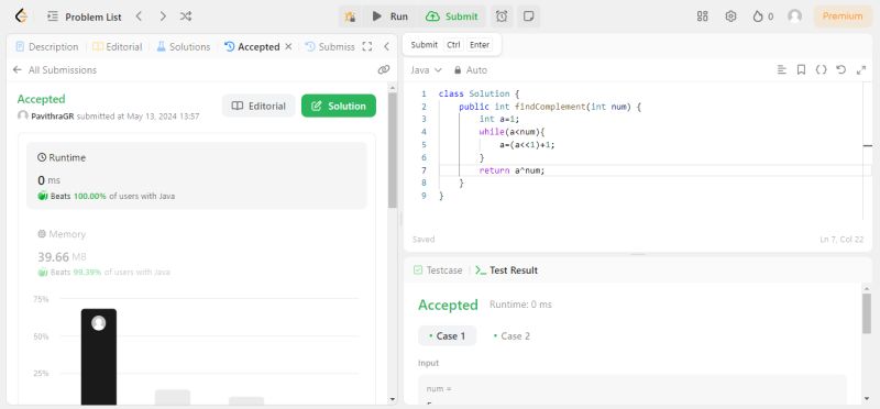 Resolved Problem 476 on LeetCode | Pavithra G R posted on the topic ... Resolved Problem 476 on LeetCode | Pavithra G R posted on the topic ...