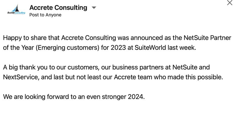 Accrete Consulting posted on LinkedIn Accrete Consulting posted on LinkedIn