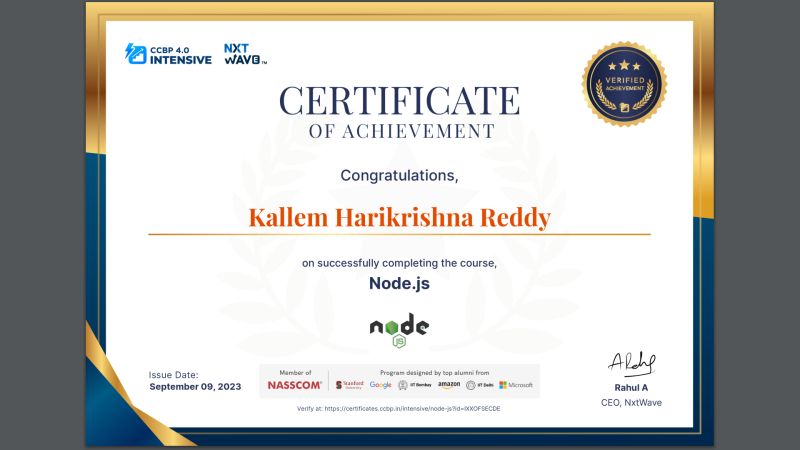 Hari Krishnareddy kallem on LinkedIn: #nxtwave #nxtwaveteam #nxtwave # ... Hari Krishnareddy kallem on LinkedIn: #nxtwave #nxtwaveteam #nxtwave # ...