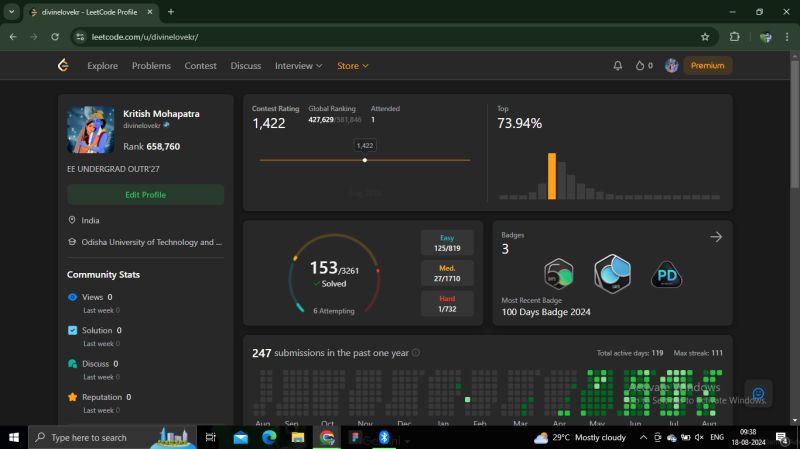Kritish Mohapatra on LinkedIn: #100daysofcode #leetcode #codechef # ... Kritish Mohapatra on LinkedIn: #100daysofcode #leetcode #codechef # ...