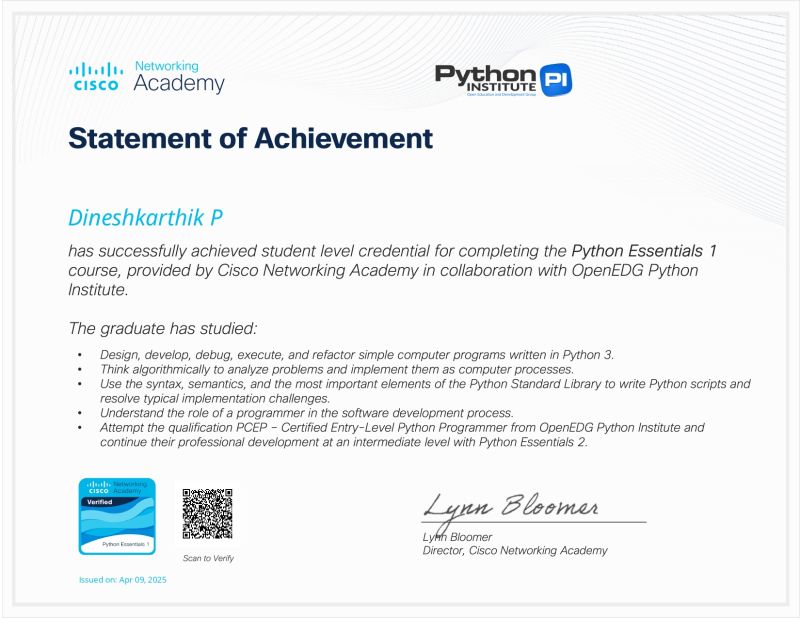 #python #certification #cisconetworkingacademy #openedg #pcep… | Dinesh ... #python #certification #cisconetworkingacademy #openedg #pcep… | Dinesh ...