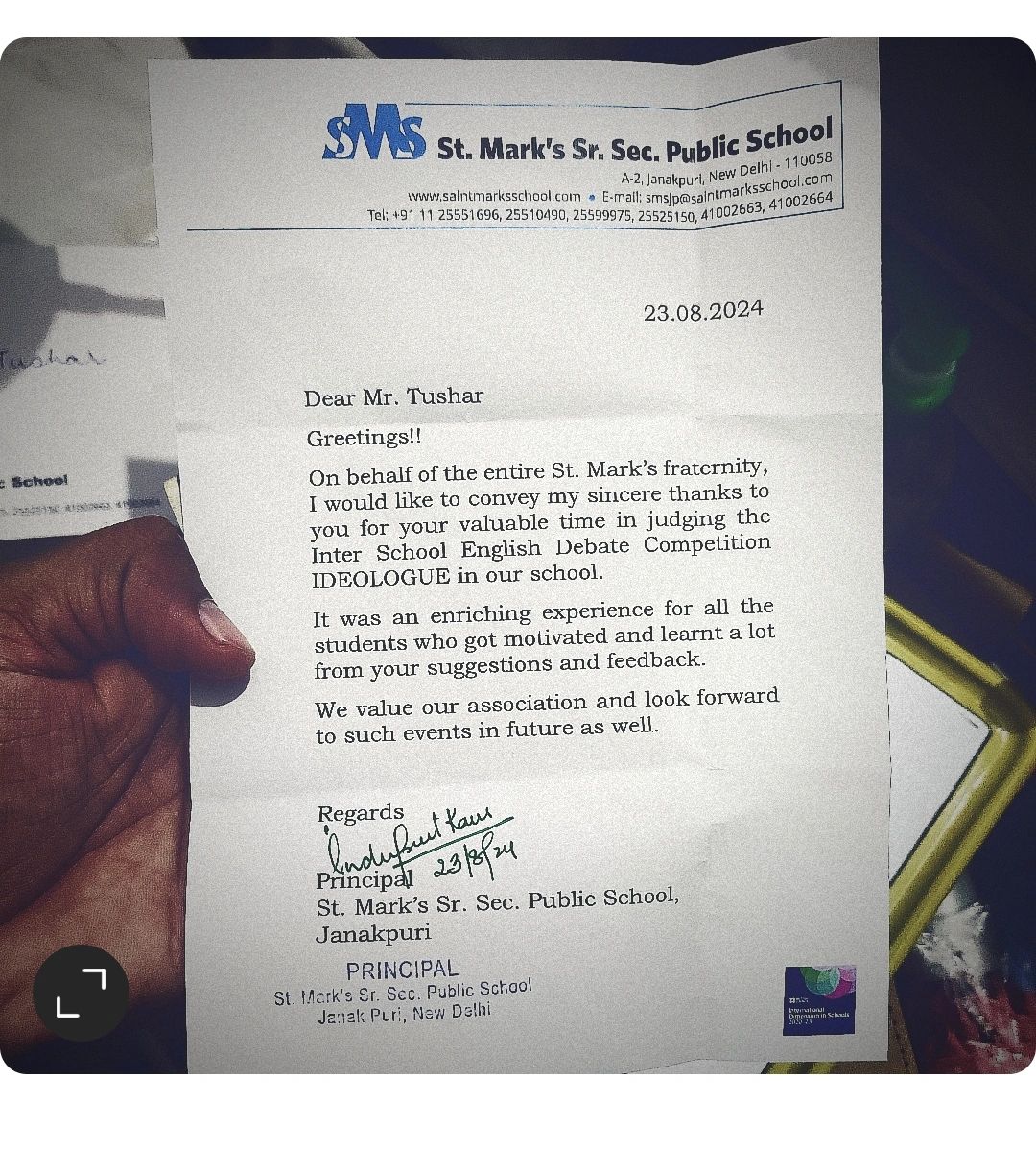 Tushar . on LinkedIn: I am deeply grateful to St. Mark's School ... Tushar . on LinkedIn: I am deeply grateful to St. Mark's School ...