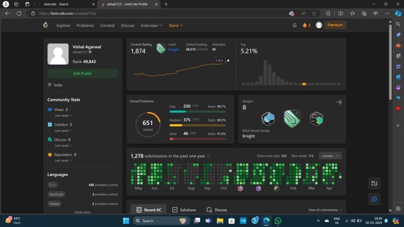 #consistency #leetcode #knightbadge #milestoneachievement #oneyear ... #consistency #leetcode #knightbadge #milestoneachievement #oneyear ...