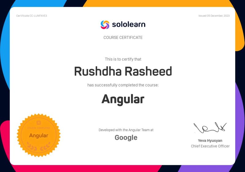 Rushdha Rasheed on LinkedIn: #angular #codingjourney Rushdha Rasheed on LinkedIn: #angular #codingjourney