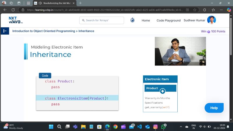 Sudheer kumar gandikota on LinkedIn: #day99 #100daysfcode #nxtwave # ... Sudheer kumar gandikota on LinkedIn: #day99 #100daysfcode #nxtwave # ...