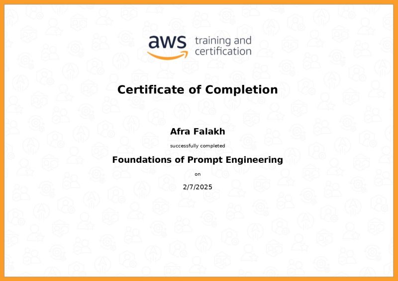 Afra Falakh on LinkedIn: #ai #aws #promptengineering #talkingtomachines Afra Falakh on LinkedIn: #ai #aws #promptengineering #talkingtomachines
