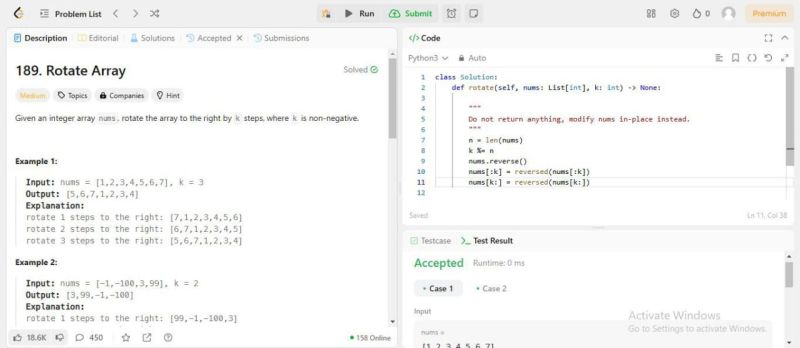 Priyal Singhal on LinkedIn: 🌟 Day 5: Rotate Array Problem Solved! 🚀 On ... Priyal Singhal on LinkedIn: 🌟 Day 5: Rotate Array Problem Solved! 🚀 On ...