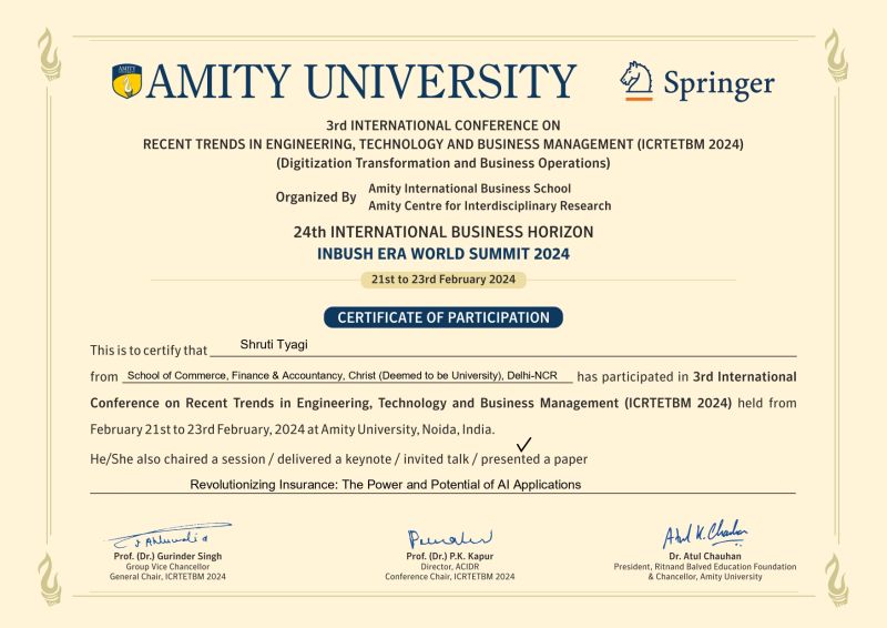 I am honored to announce that I recently received a certificate for ... I am honored to announce that I recently received a certificate for ...