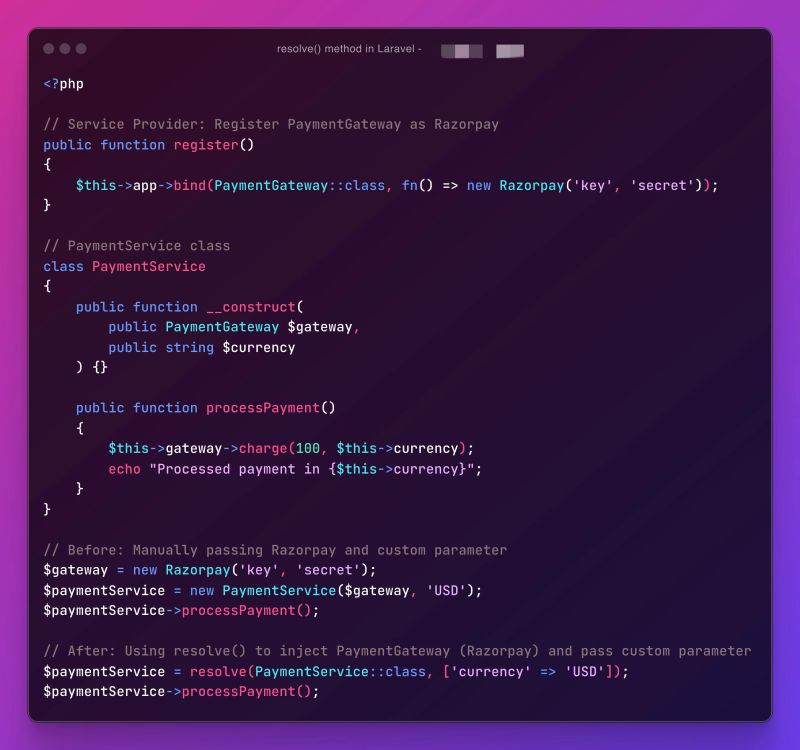 Amit Gupta on LinkedIn: #laravel #dependencyinjection #resolvemethod # ... Amit Gupta on LinkedIn: #laravel #dependencyinjection #resolvemethod # ...