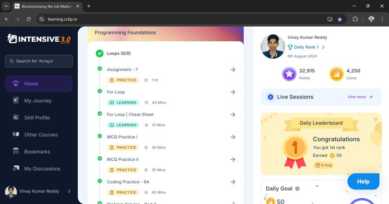 Vinay Kumar Reddy Chintakunta on LinkedIn: #ccbp #50daysofcode #nxtwave ... Vinay Kumar Reddy Chintakunta on LinkedIn: #ccbp #50daysofcode #nxtwave ...