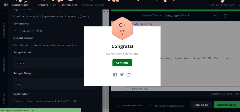 #100daysofcode #cplusplus #codingjourney #hackerrank # ... #100daysofcode #cplusplus #codingjourney #hackerrank # ...