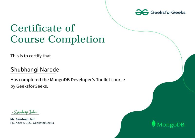 Shubhangi Narode on LinkedIn: #mongodb #nodejs #geeksforgeeks # ... Shubhangi Narode on LinkedIn: #mongodb #nodejs #geeksforgeeks # ...