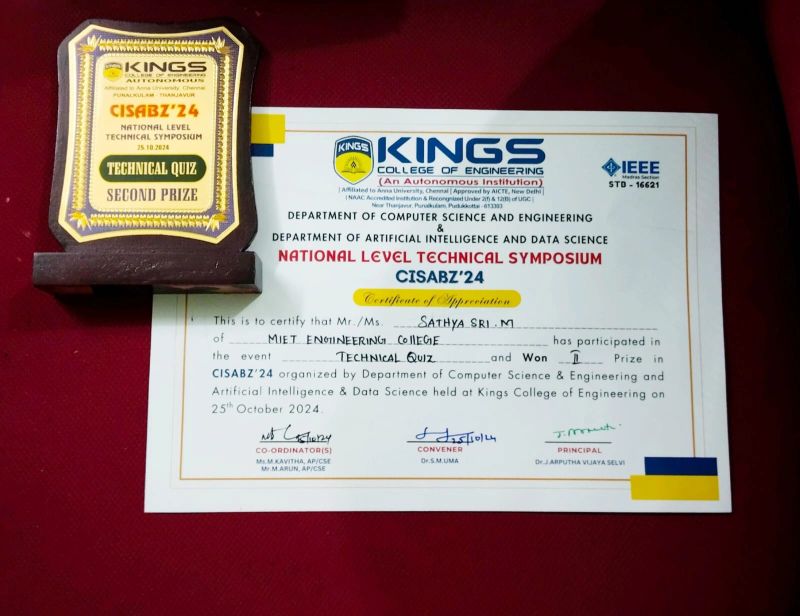 Sathya Mathavan on LinkedIn: #nationallevel #symposium #technical # ... Sathya Mathavan on LinkedIn: #nationallevel #symposium #technical # ...