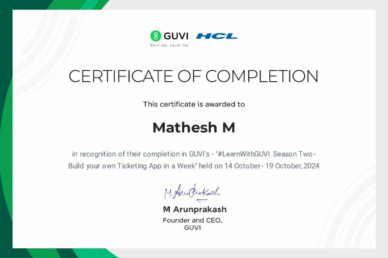 Mathesh M on LinkedIn: #learnwithguvi #learning #coding #appdevelopment ... Mathesh M on LinkedIn: #learnwithguvi #learning #coding #appdevelopment ...