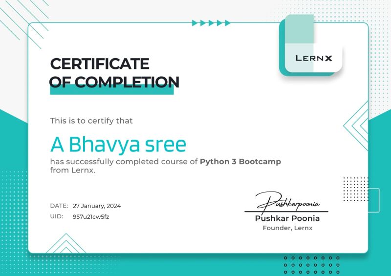 Bhavya sree A on LinkedIn: #pythoncoding Bhavya sree A on LinkedIn: #pythoncoding