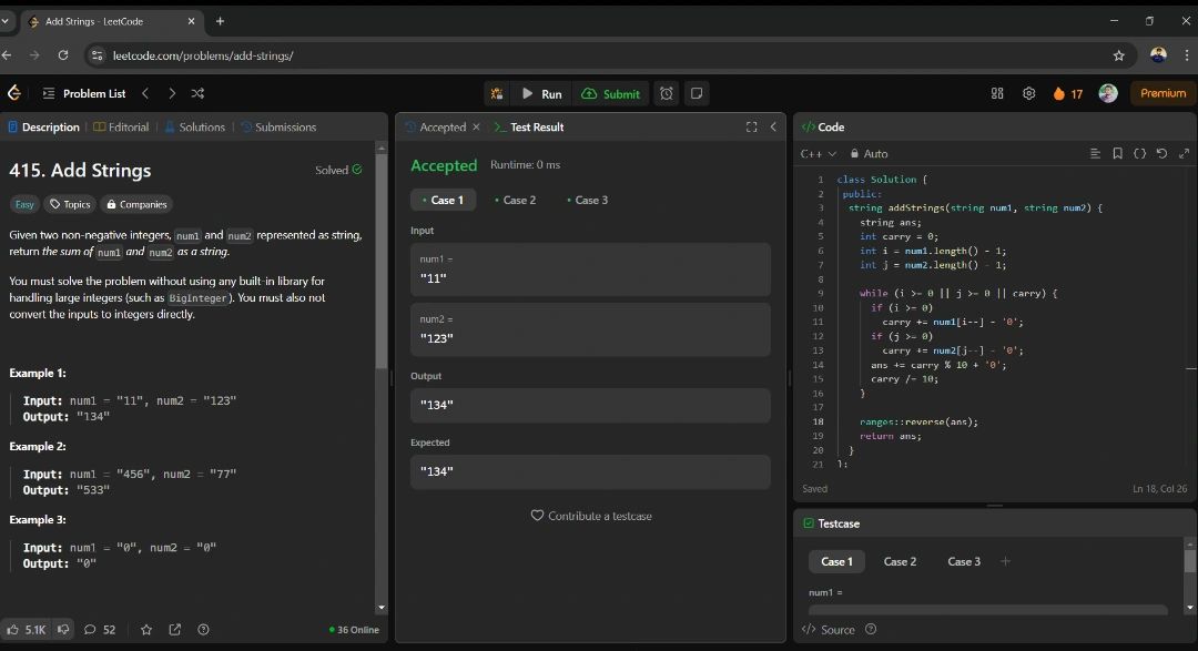 Nikhil Kumar Mishra on LinkedIn: 🎯 Problem Solved: Add Strings on ... Nikhil Kumar Mishra on LinkedIn: 🎯 Problem Solved: Add Strings on ...