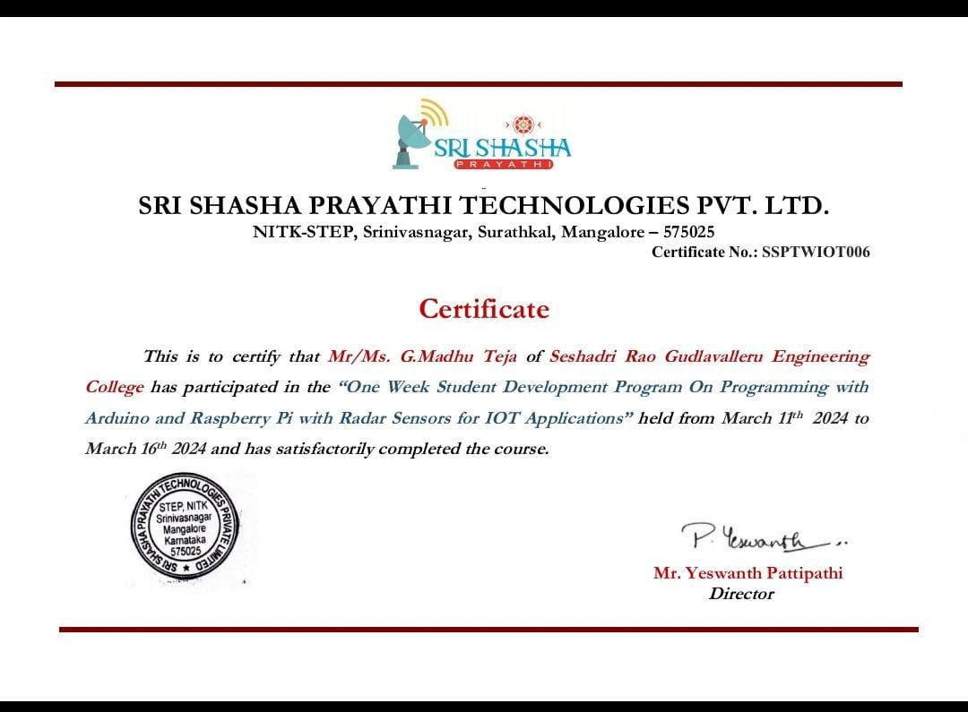 Madhu Teja on LinkedIn: #iot #arduino #raspberrypi #embeddedsystems # ... Madhu Teja on LinkedIn: #iot #arduino #raspberrypi #embeddedsystems # ...