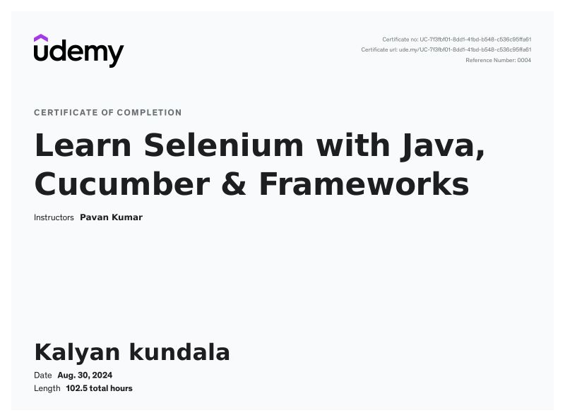 Kundhala Kalyan Kumar on LinkedIn: #java #selenium #testng #maven # ... Kundhala Kalyan Kumar on LinkedIn: #java #selenium #testng #maven # ...