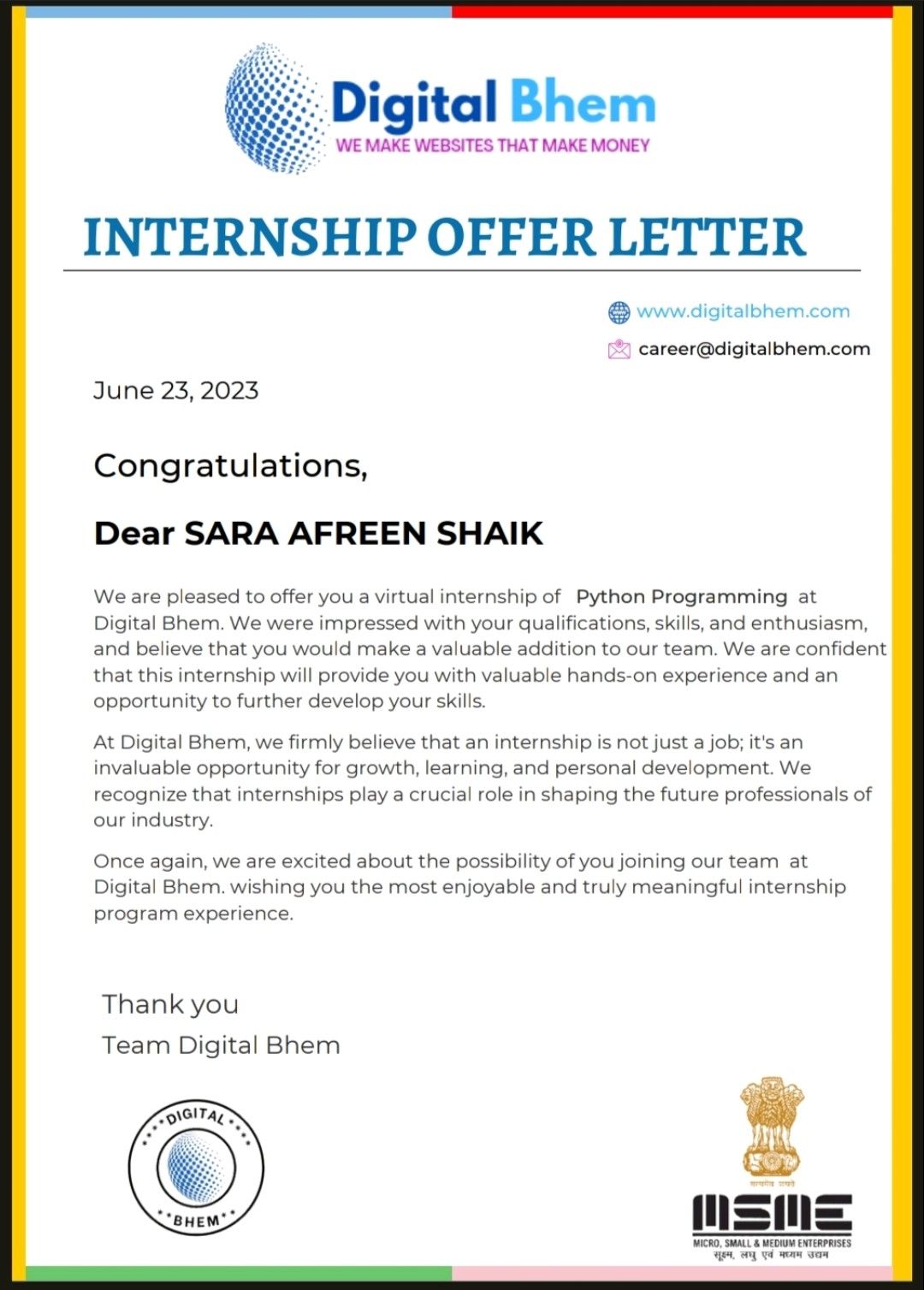 Sara Afreen Shaik on LinkedIn: #digital #python #programming Sara Afreen Shaik on LinkedIn: #digital #python #programming
