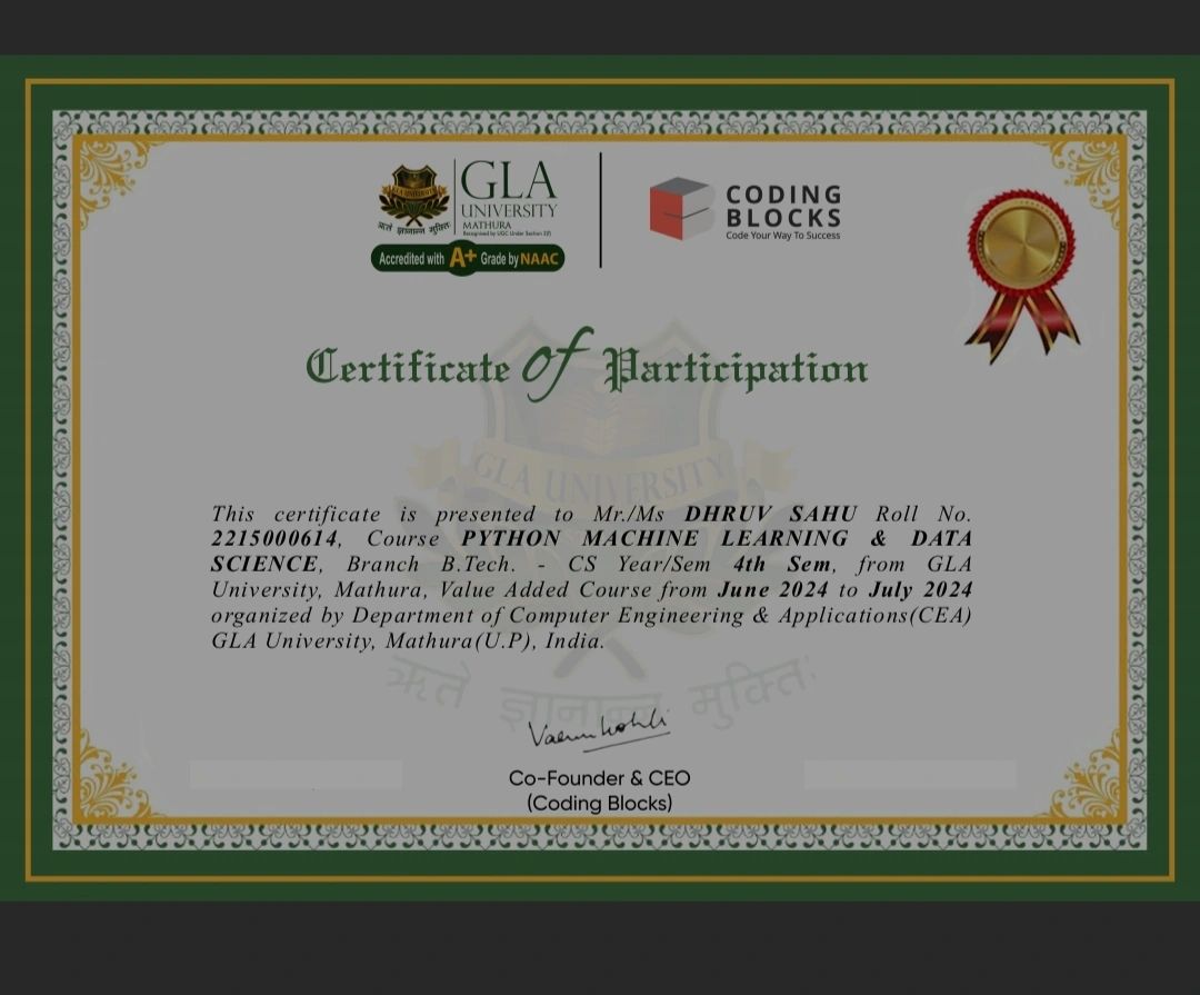 Dhruv Sahu on LinkedIn: #machinelearning #python #codingblocks # ... Dhruv Sahu on LinkedIn: #machinelearning #python #codingblocks # ...