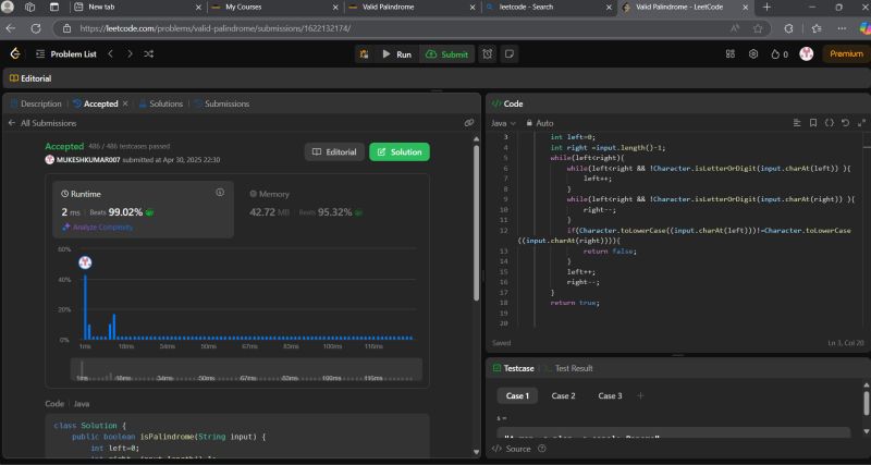 #100daysofcode #100daysofcode #leetcode #palindrome #twopointers ... #100daysofcode #100daysofcode #leetcode #palindrome #twopointers ...