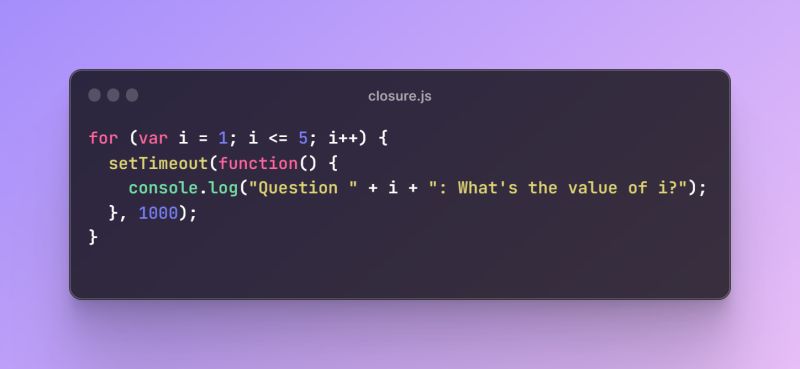 Learn JavaScript closures with a quiz! | Ibrahim .. posted on the topic ... Learn JavaScript closures with a quiz! | Ibrahim .. posted on the topic ...