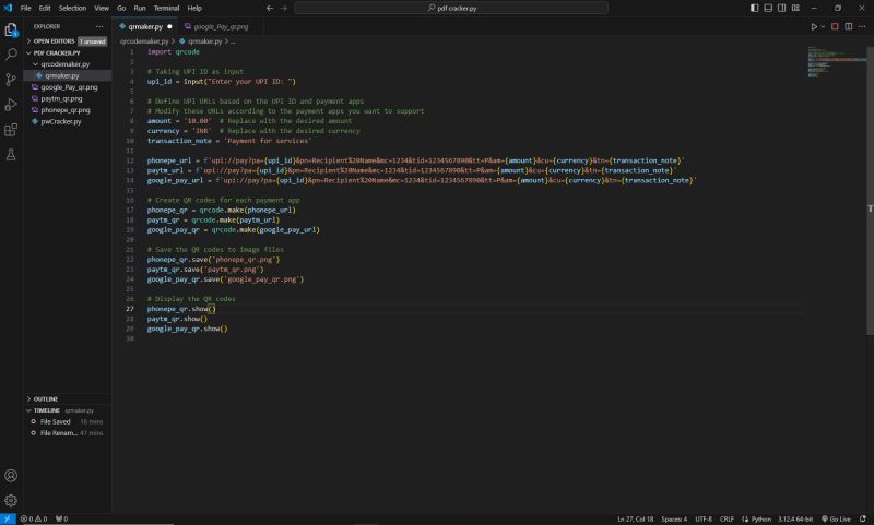 Vikash Kumar on LinkedIn: #python #qrcode #programming #techprojects # ... Vikash Kumar on LinkedIn: #python #qrcode #programming #techprojects # ...