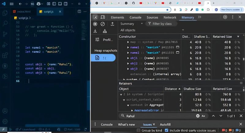 How JavaScript manages memory in Chrome DevTools | Manish Adtani posted ... How JavaScript manages memory in Chrome DevTools | Manish Adtani posted ...