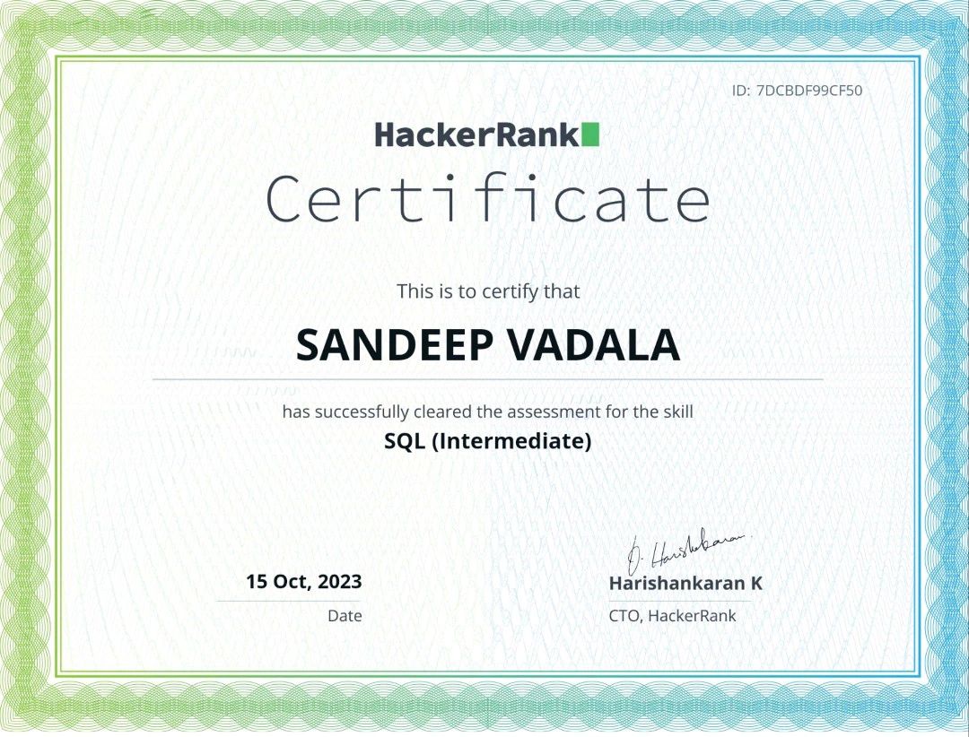 SANDEEP VADALA on LinkedIn: #sql #mysql #rdbms #hackerrank SANDEEP VADALA on LinkedIn: #sql #mysql #rdbms #hackerrank