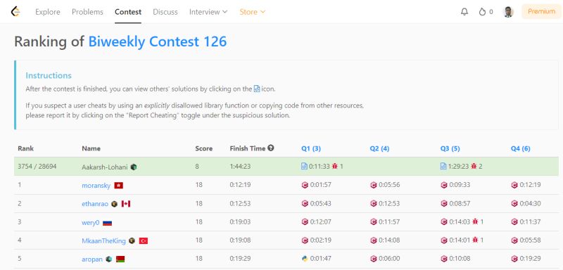 Aakarsh Lohani on LinkedIn: #leetcode #python #contest Aakarsh Lohani on LinkedIn: #leetcode #python #contest