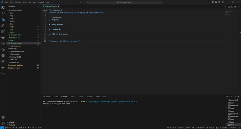 Completed Day 9 of Node.js challenge on Scaler | Harsh Vinayak Kushwaha ... Completed Day 9 of Node.js challenge on Scaler | Harsh Vinayak Kushwaha ...