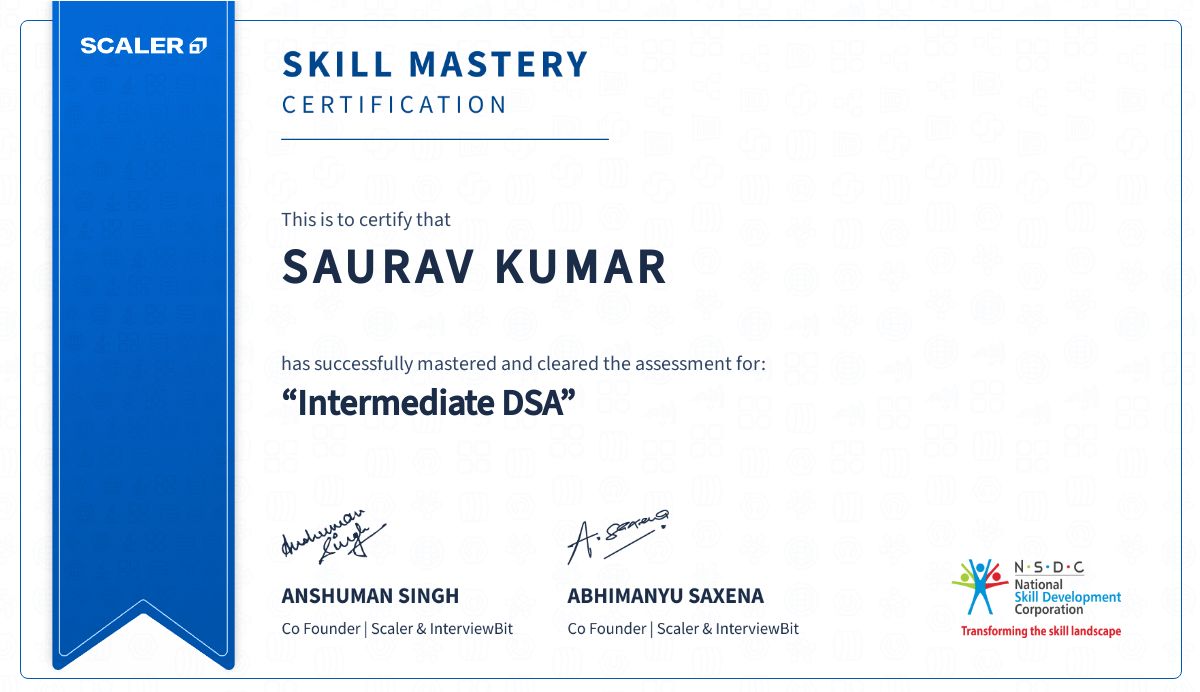 Saurav Kumar on LinkedIn: #datastructures #algorithms #dsa #scaler # ... Saurav Kumar on LinkedIn: #datastructures #algorithms #dsa #scaler # ...