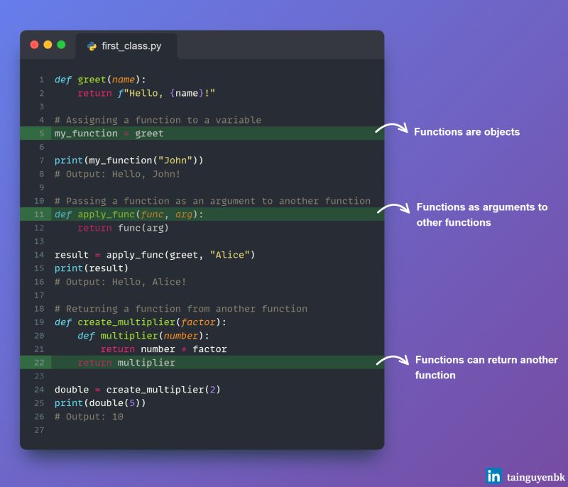 Functions in Python are first-class objects! | Louise Penberthy Functions in Python are first-class objects! | Louise Penberthy