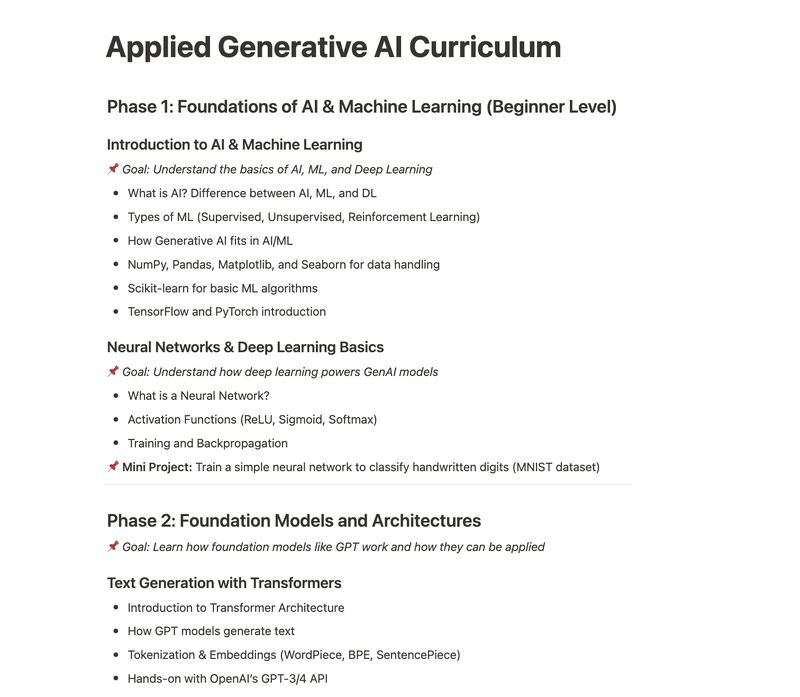 For those looking to upskill in Generative AI, I'm building a ... For those looking to upskill in Generative AI, I'm building a ...