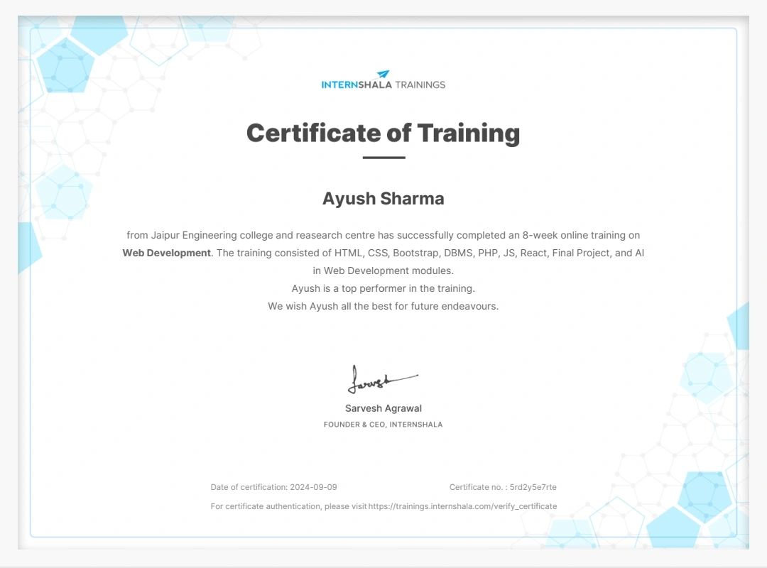 Ayush Sharma on LinkedIn: #webdevelopment #codingjourney #techcommunity ... Ayush Sharma on LinkedIn: #webdevelopment #codingjourney #techcommunity ...