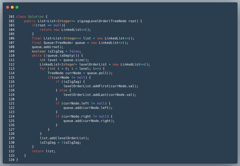 Partha Sutradhar on LinkedIn: Binary Tree Zigzag Level Order Traversal. Partha Sutradhar on LinkedIn: Binary Tree Zigzag Level Order Traversal.