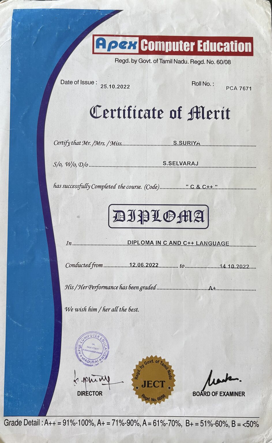 #programming #c #cpp #certification #learningneverstops | Suriya Selvaraj #programming #c #cpp #certification #learningneverstops | Suriya Selvaraj