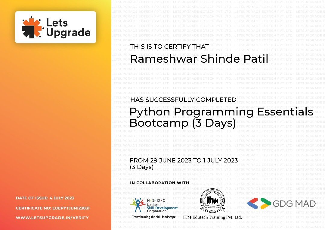 Rameshwar Shinde on LinkedIn: #python #programming Rameshwar Shinde on LinkedIn: #python #programming