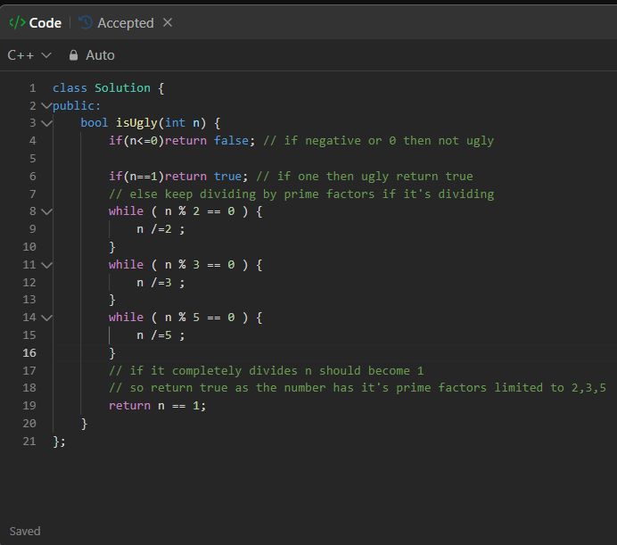 Navneet Singh on LinkedIn: solved the problem ugly number on leetcode ... Navneet Singh on LinkedIn: solved the problem ugly number on leetcode ...