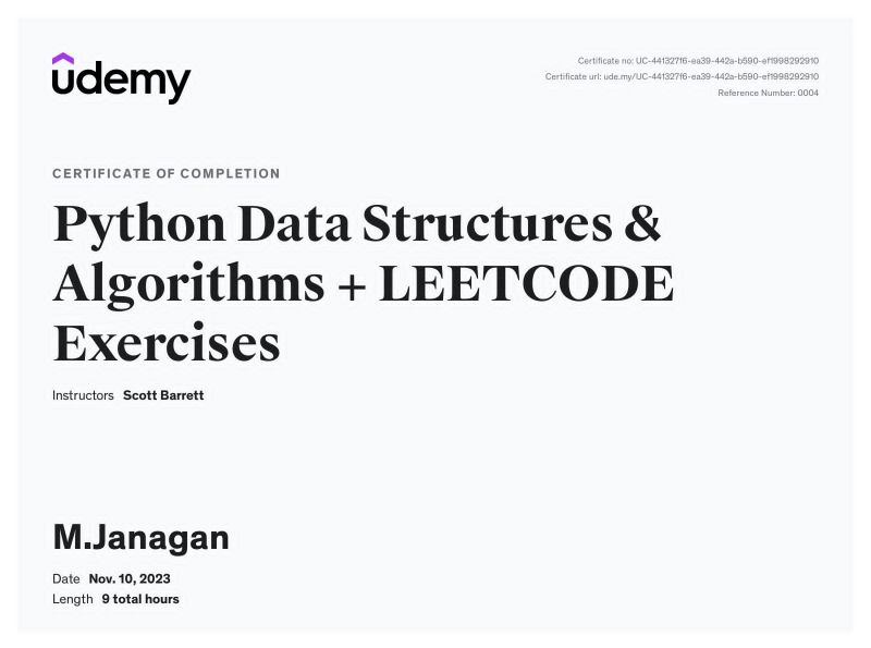 Janagan M on LinkedIn: #python #dsa Janagan M on LinkedIn: #python #dsa