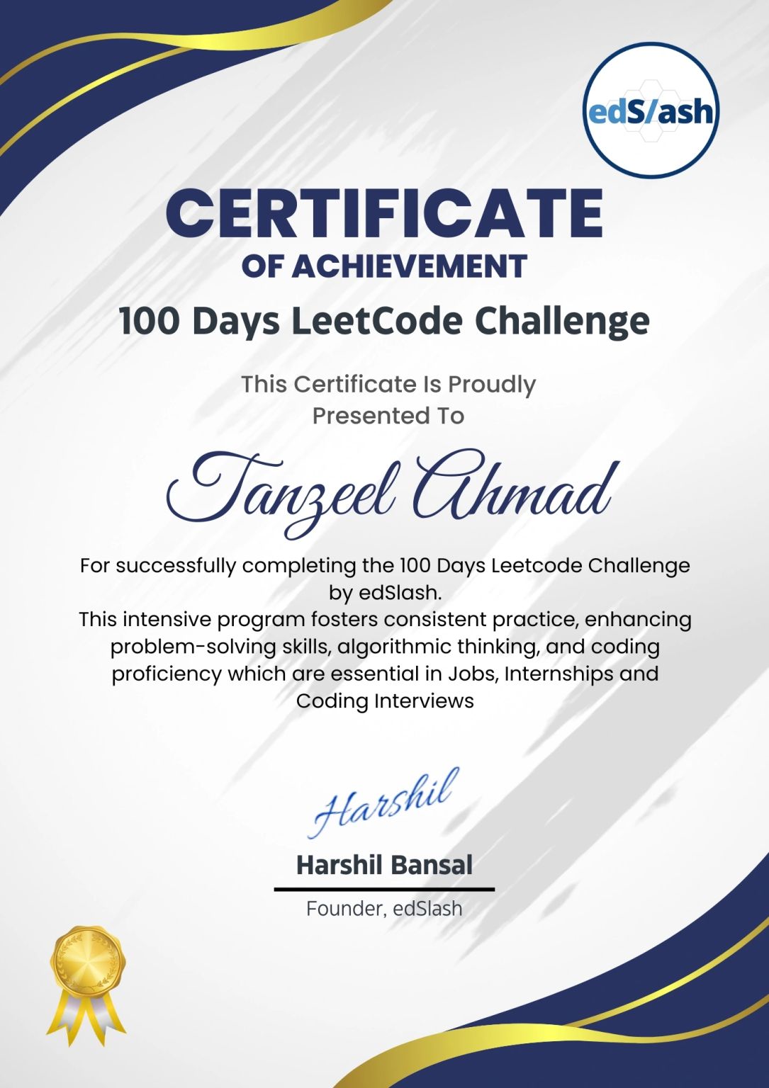 Tanzeel Ahmad on LinkedIn: #100daysofcode #leetcode #edslash # ... Tanzeel Ahmad on LinkedIn: #100daysofcode #leetcode #edslash # ...