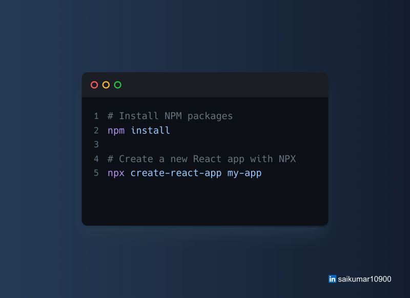 Saikumar Bolisetti on LinkedIn: #react #webdevelopment #javascript #npm ... Saikumar Bolisetti on LinkedIn: #react #webdevelopment #javascript #npm ...