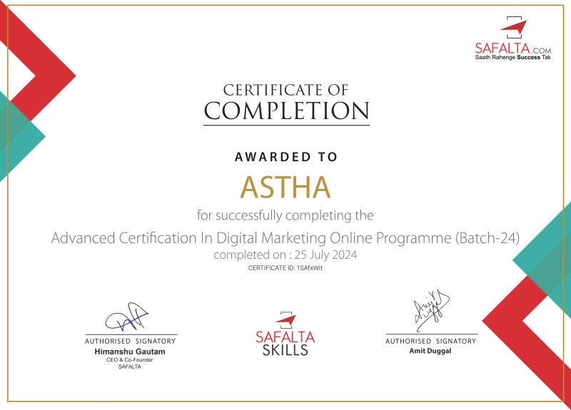Astha Hasija on LinkedIn: finally completed the advanced digital ... Astha Hasija on LinkedIn: finally completed the advanced digital ...