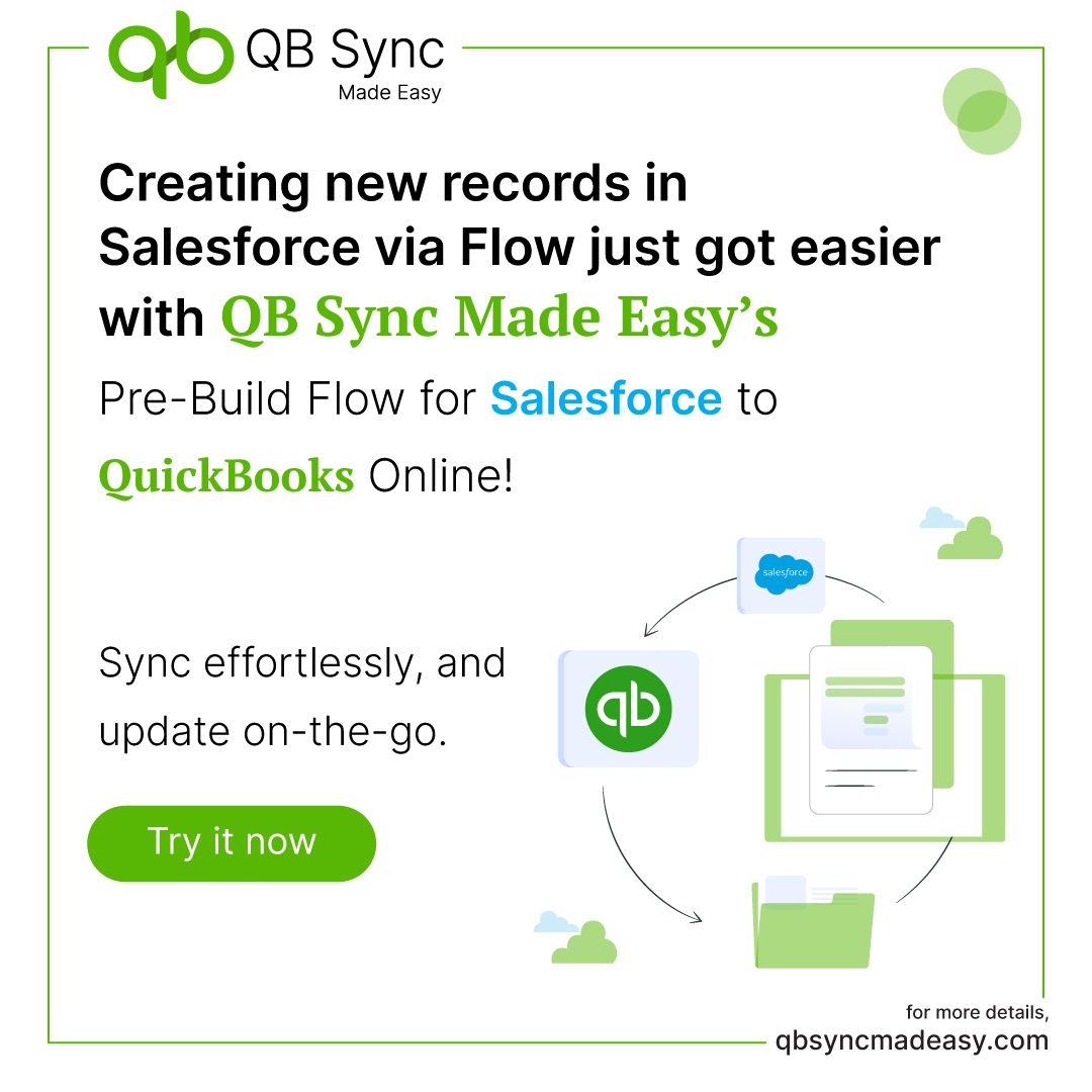 Create a flow for QuickBooks online with Salesforce AppExchange | QB ... Create a flow for QuickBooks online with Salesforce AppExchange | QB ...