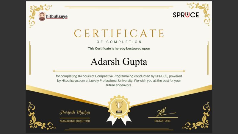 Adarsh Gupta on LinkedIn: #competitiveprogramming #certification #lpu # ... Adarsh Gupta on LinkedIn: #competitiveprogramming #certification #lpu # ...