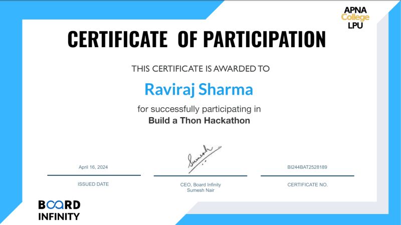 Raviraj Sharma on LinkedIn: #hackathon #boardinfinity # ... Raviraj Sharma on LinkedIn: #hackathon #boardinfinity # ...