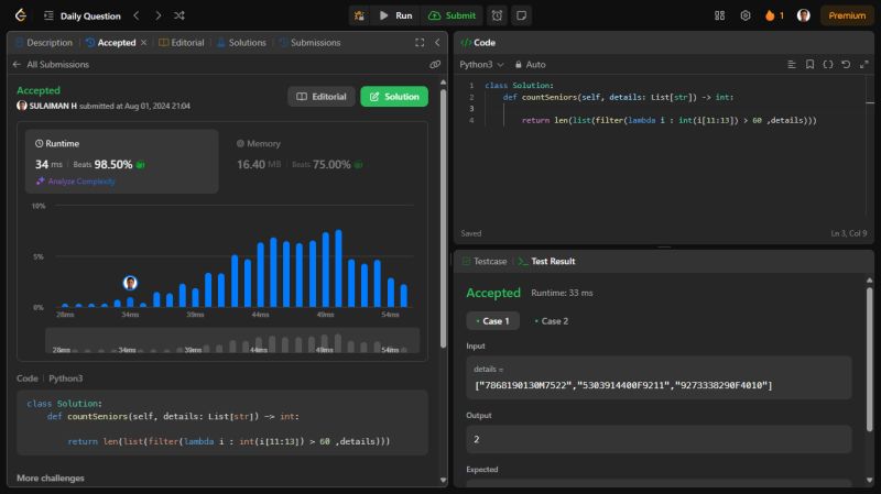 SULAIMAN H on LinkedIn: #python #coding #leetcode #problemsolving SULAIMAN H on LinkedIn: #python #coding #leetcode #problemsolving